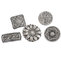 Ancient bronze&amp;Ancient Silver Metal Jeans Shirt Button Retro Engraved Patterns Material Zinc Alloy